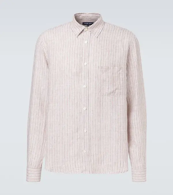 Frescobol Carioca Telles Striped Linen Shirt - Beige