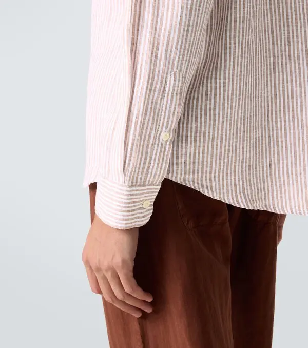 Frescobol Carioca Telles Striped Linen Shirt - Beige