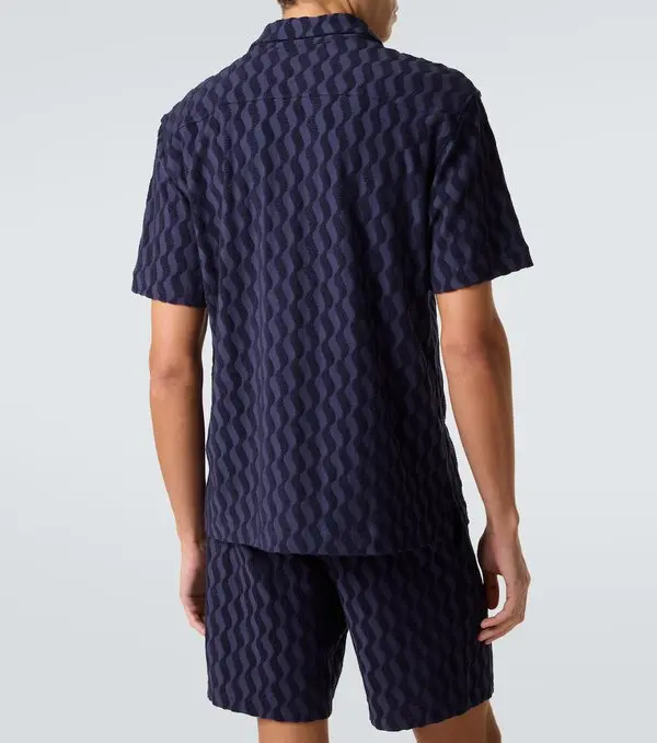 Frescobol Carioca Roberto Cotton-blend Terry Cuban Shirt