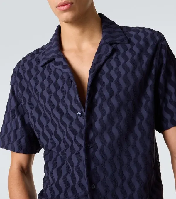 Frescobol Carioca Roberto Cotton-blend Terry Cuban Shirt