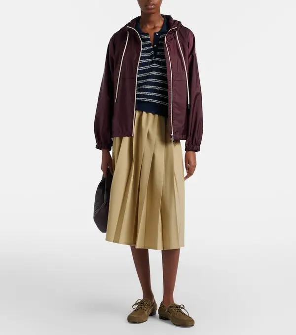 Moncler Logo Striped Cotton-blend Polo Sweater