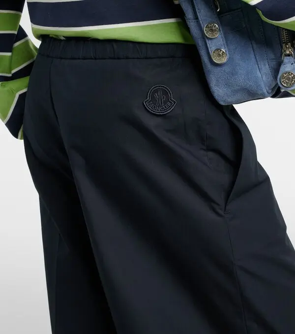 Moncler Cotton Wide-leg Trousers - Blue