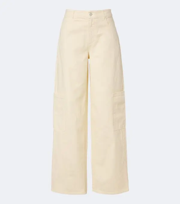 Moncler Cotton Wide-leg Pants - White