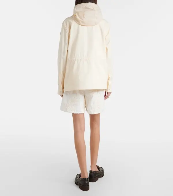 Moncler Embroidered Cotton Shorts