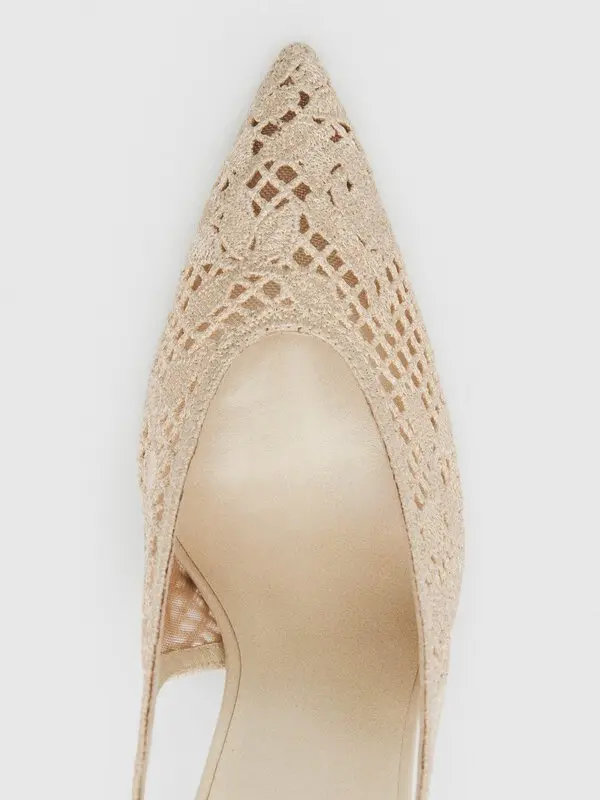 REFORMATION Pillar Slingback Heel - Ivory