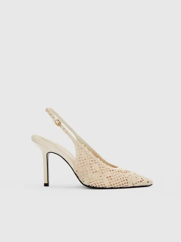 REFORMATION Pillar Slingback Heel - Ivory