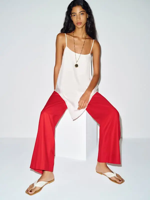 REFORMATION Larsen Thong Sandal - Ivory