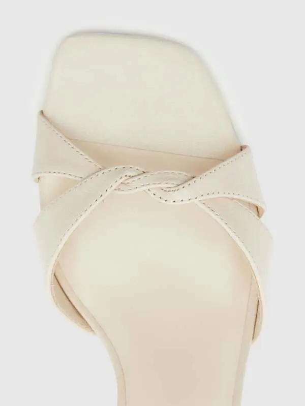 REFORMATION Margo Block Heeled Sandal - Ivory