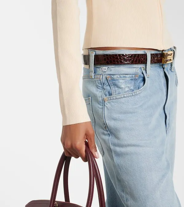 Victoria Beckham Mila Ribbed-knit Zip-up Top - Beige