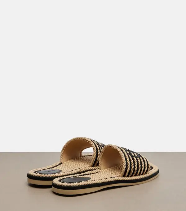 Chloé Logo Slides - Black