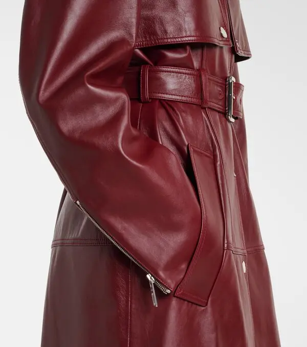 Sportmax Leather Trench Coat