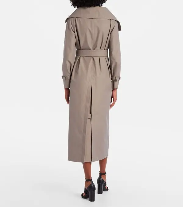 Max Mara Pancia Cotton Gabardine Trench Coat