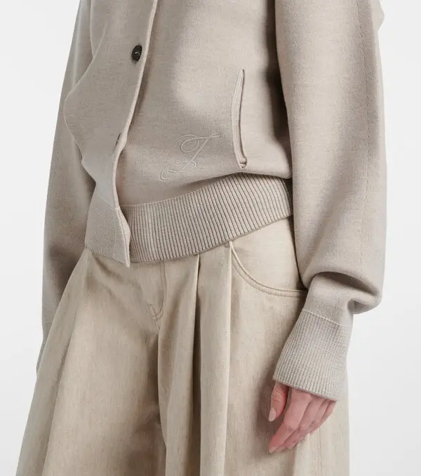 Jacquemus Lavande Wool-blend Cardigan - Beige