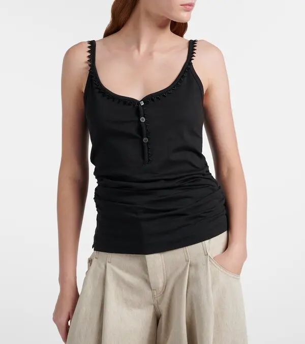 Jacquemus Clavela Cotton Tank Top - Black