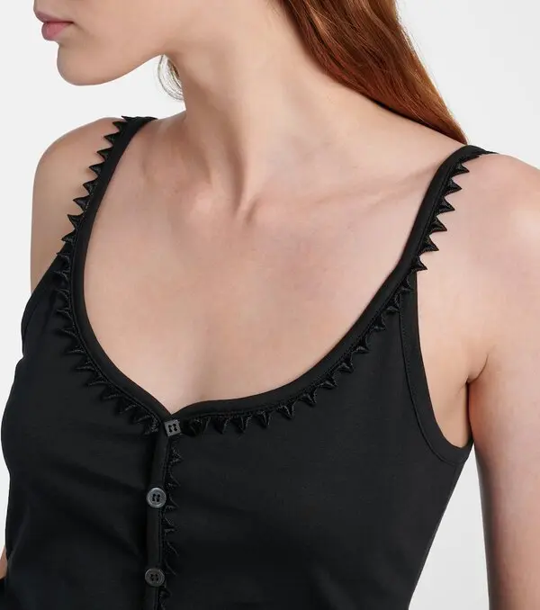 Jacquemus Clavela Cotton Tank Top - Black
