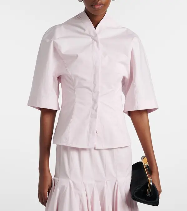 Jacquemus Moisson Cotton Poplin Shirt - Pink