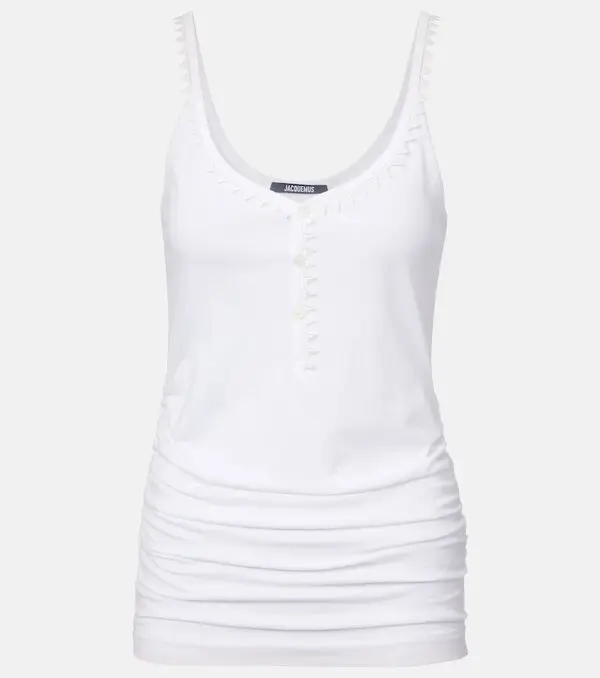Jacquemus Clavela Cotton Tank Top - White