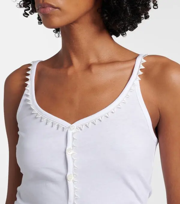 Jacquemus Clavela Cotton Tank Top - White