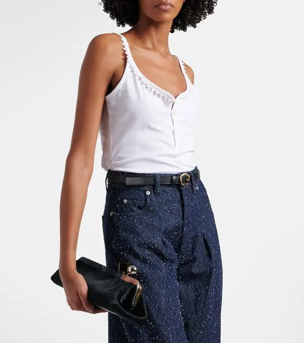Jacquemus Clavela Cotton Tank Top - White