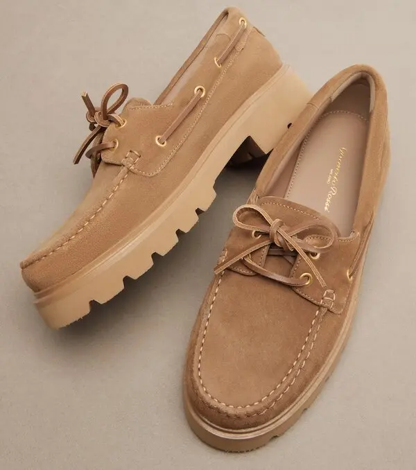 GIANVITO ROSSI Olonne Suede Boat Shoes