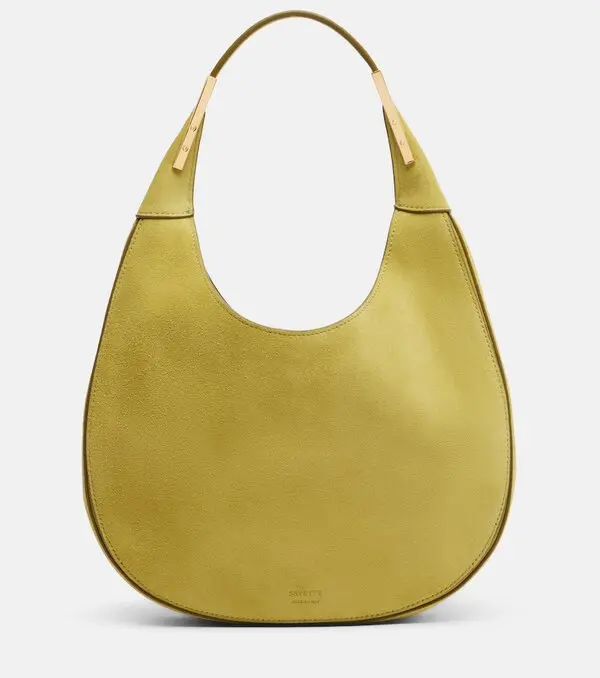 Savette Florence Small Suede Shoulder Bag - Green