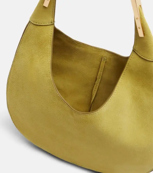 Savette Florence Small Suede Shoulder Bag - Green