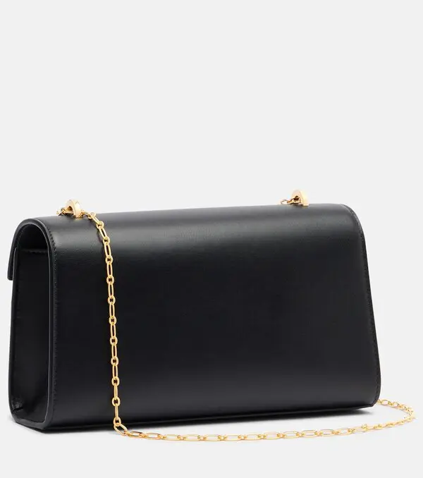 Savette Symmetry Chain Mini Leather Crossbody Bag - Black