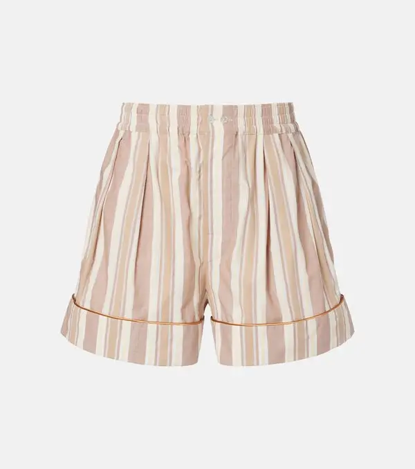 Saint Laurent Striped Cotton Shorts
