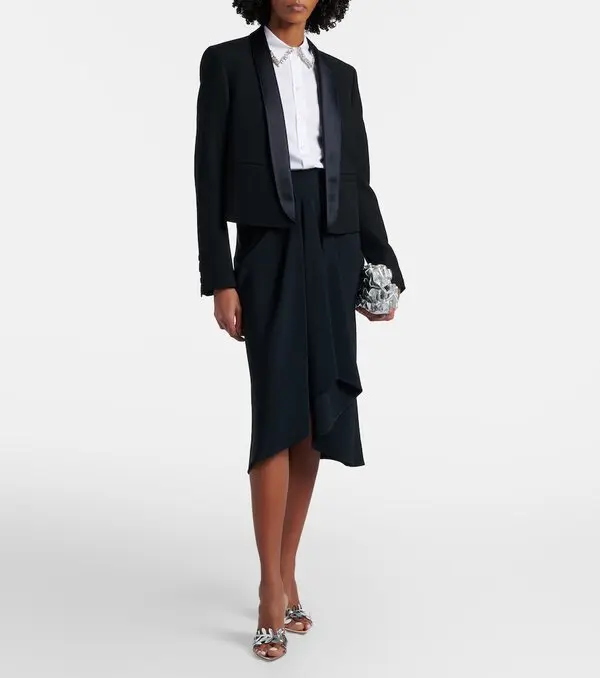 GIANVITO ROSSI Flavia Metallic Leather Mules - Silver