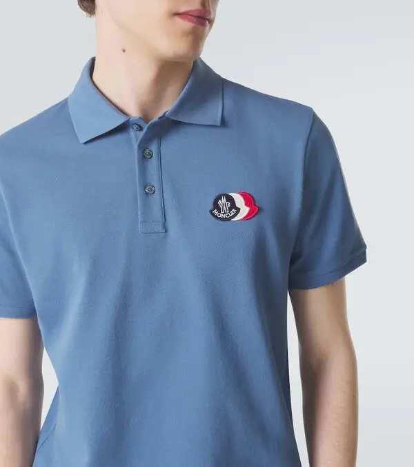 Moncler Logo Cotton Pique Polo Shirt