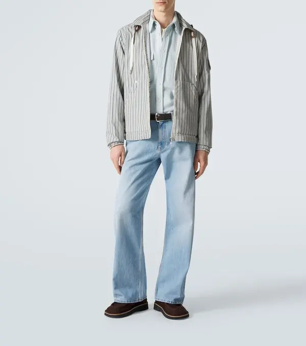 Moncler Havas Striped Poplin Blouson