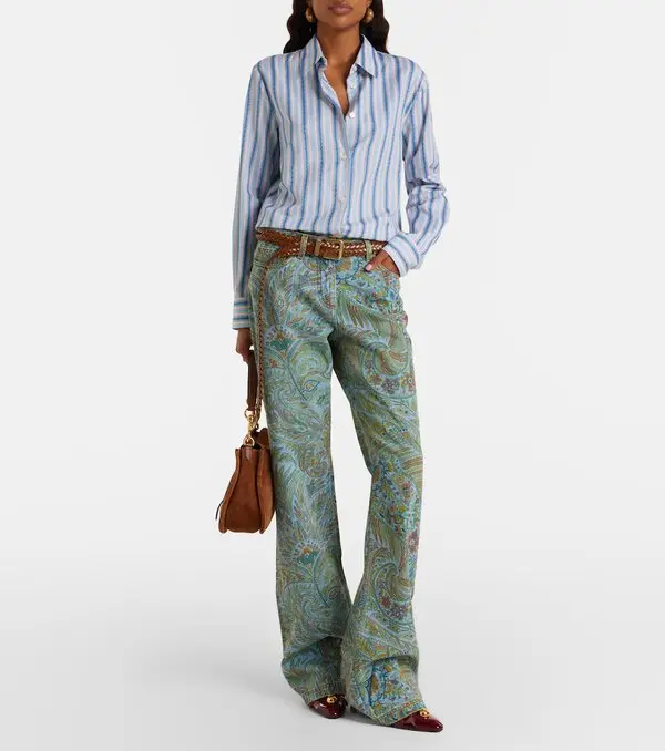 Etro Paisley Flared Jeans