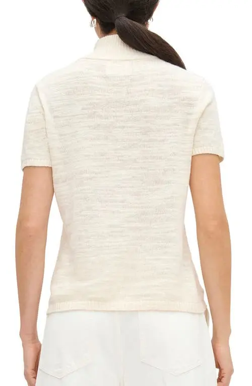 ALIGNE Half Zip Linen & Organic Cotton Sweater - Ecru