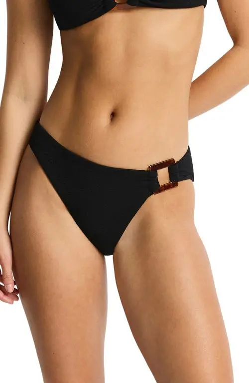 SEA LEVEL Ring Bikini Bottom - Black