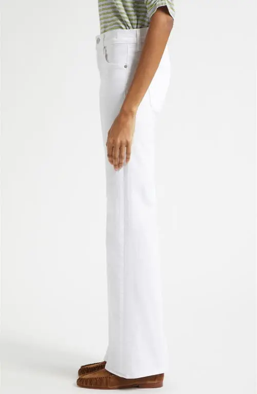 Veronica Beard Crosbie Mid-rise Wide-leg Jeans - White