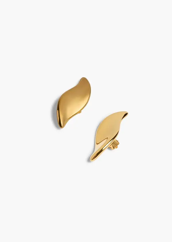 Khaite Leaf Earrings - Gold