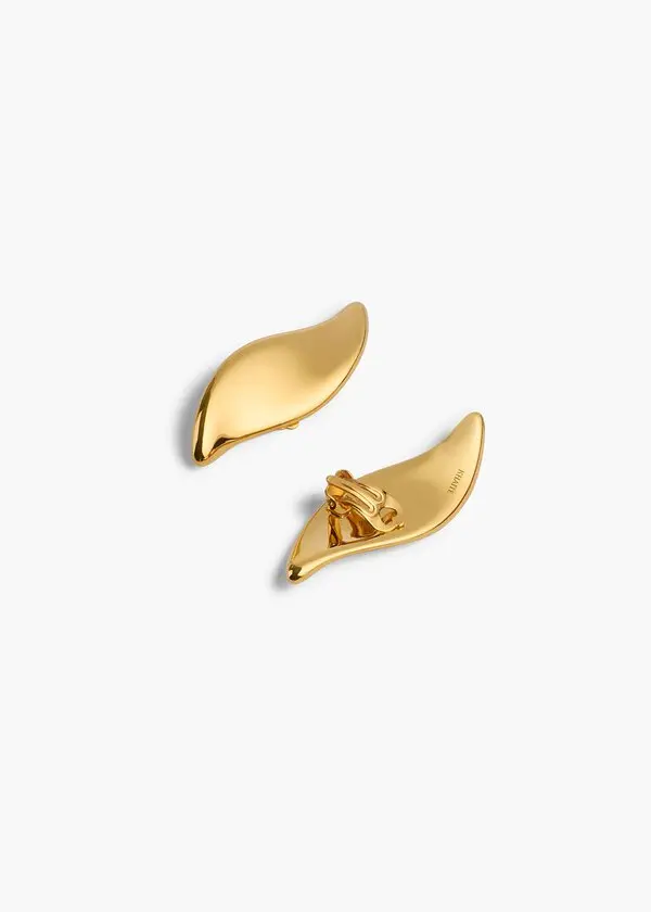 Khaite Leaf Earrings - Gold