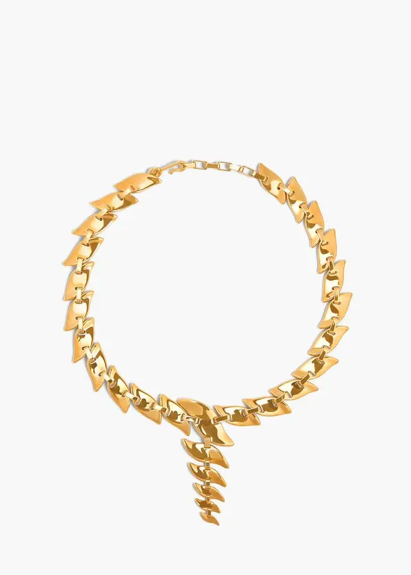 Khaite Leaf Chain Necklace - Gold