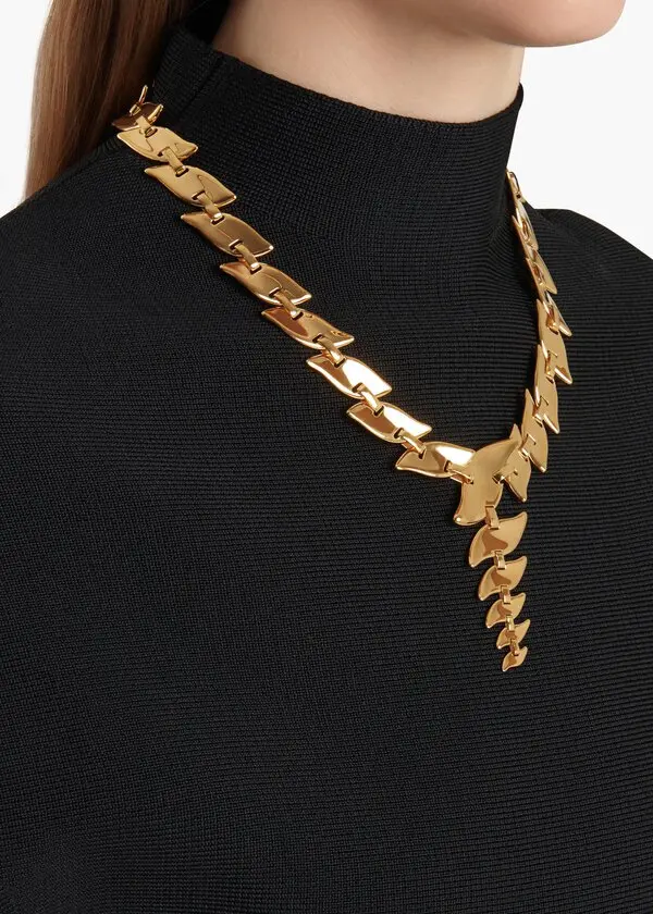 Khaite Leaf Chain Necklace - Gold