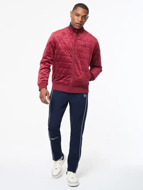 SERGIO TACCHINI Quilted Velour Bomber Jacket