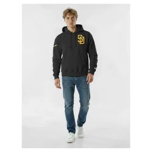 Champion San Diego Padres Reverse Weave Chenille Hoodie - Black
