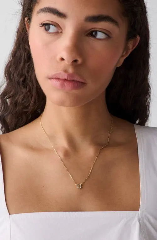 Kate Spade New York Pavé Horseshoe Pendant Necklace