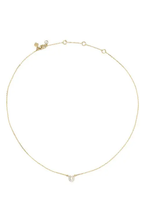 Kate Spade New York Pavé Horseshoe Pendant Necklace