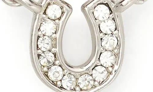 Kate Spade New York Pavé Horseshoe Pendant Necklace - Clear/silver
