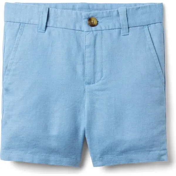 Janie And Jack Linen-cotton Short - Blue