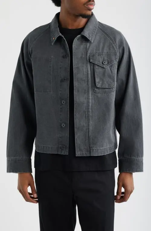 SNOW PEAK Sulfur Dyed Faded Jacket - Charcoal
