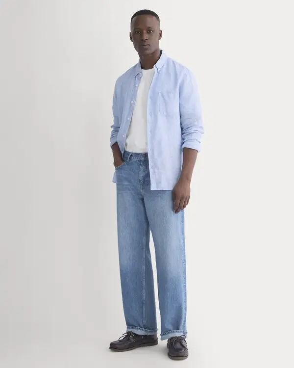 Everlane Relaxed Italian Selvedge Jeans - Medium Indigo