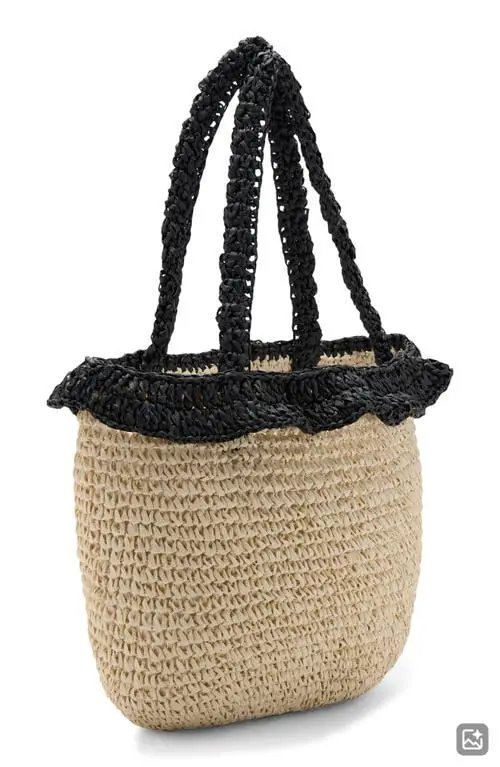 Mango Natural Fiber Bucket Bag