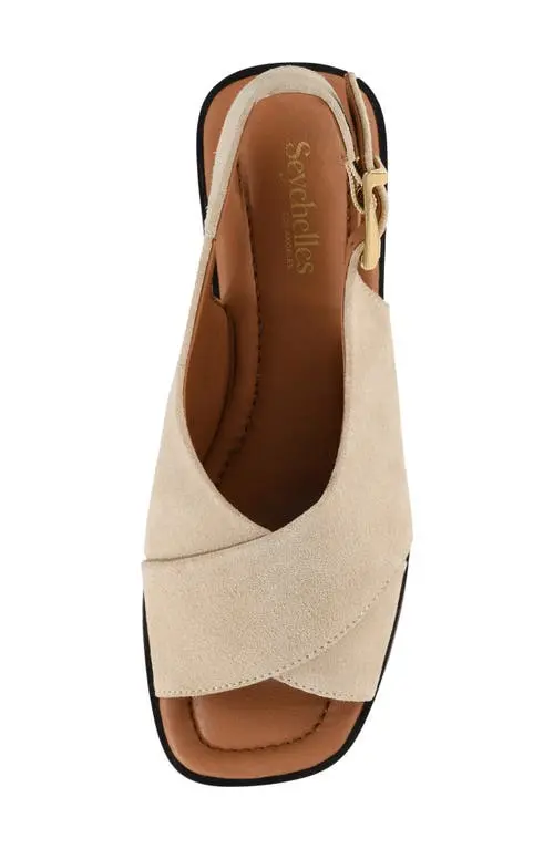 Seychelles Criss-cross Slingback Sandal - Sand