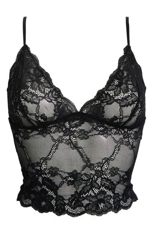 Honeydew Intimates Riot Lace Crop Camisole - Black